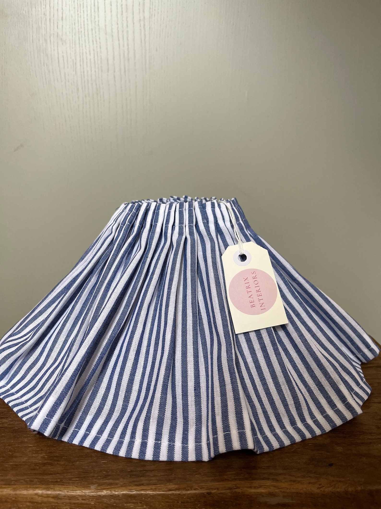 Blue Stripe Ruffle Shade - Etsy