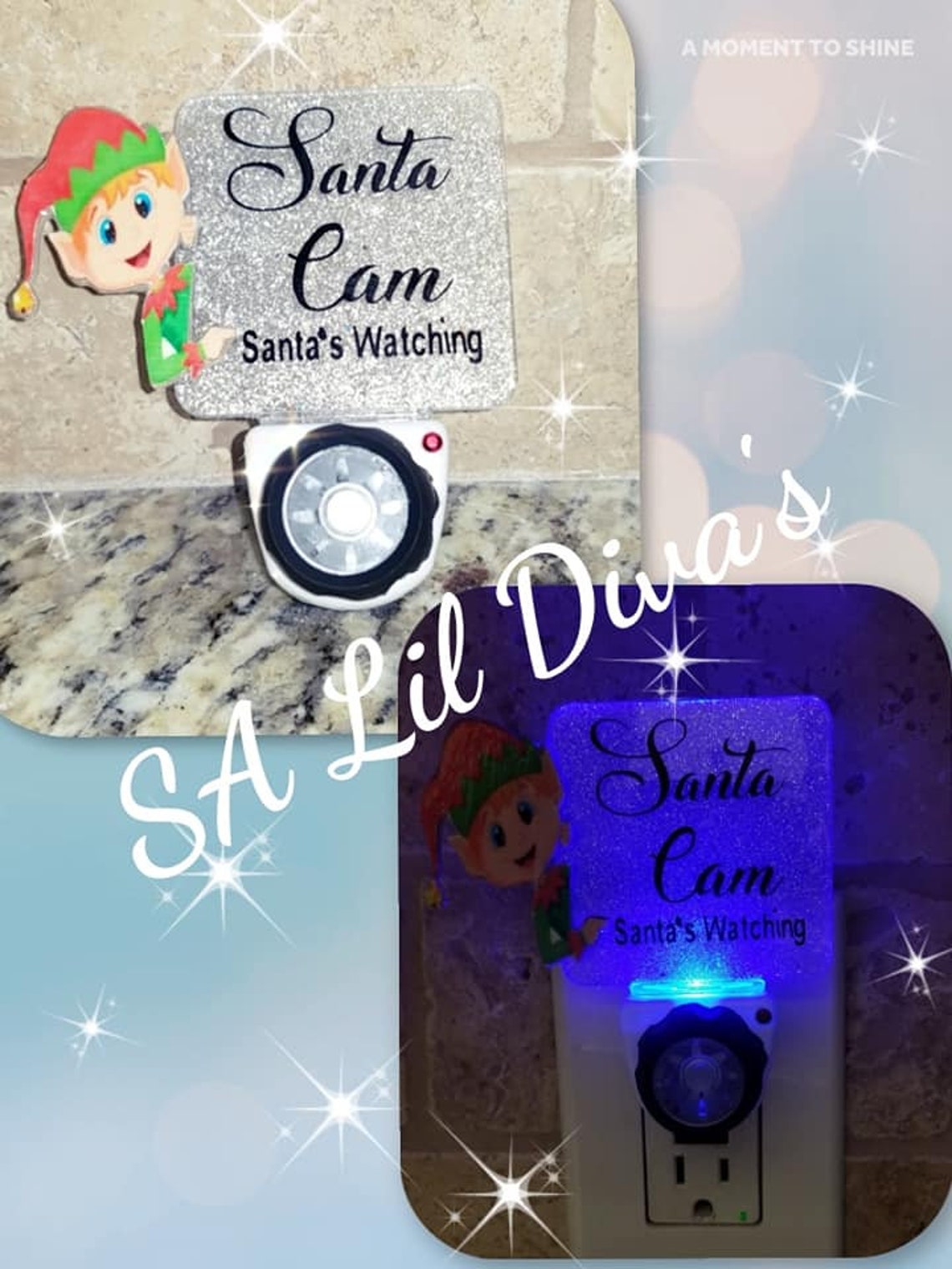 Santa Elf Camera, Elf Camera Night Light, Christmas Night Light, Santa ...