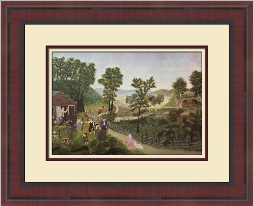 Grandma Moses Mary and the Little Lamb Custom Framed Print - Etsy