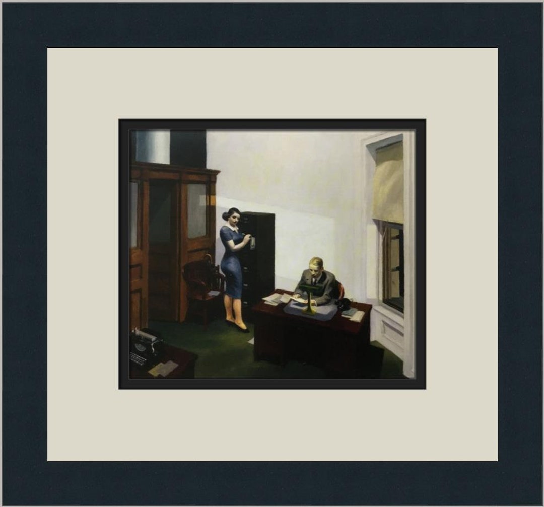 Edward Hopper Office at Night Custom Framed Print - Etsy
