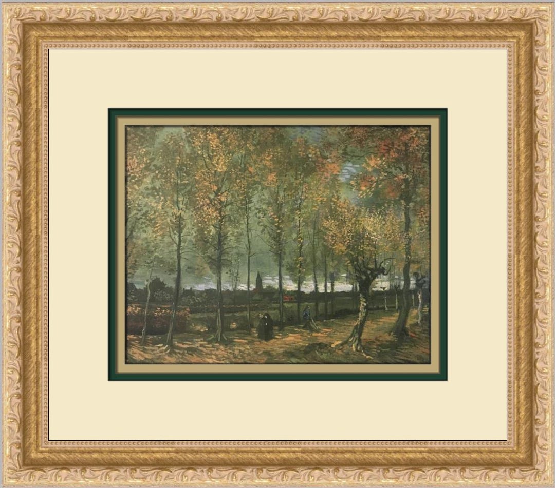 Vincent Van Gogh A Lane With Poplars With Poplars Near Nuenen Custom ...
