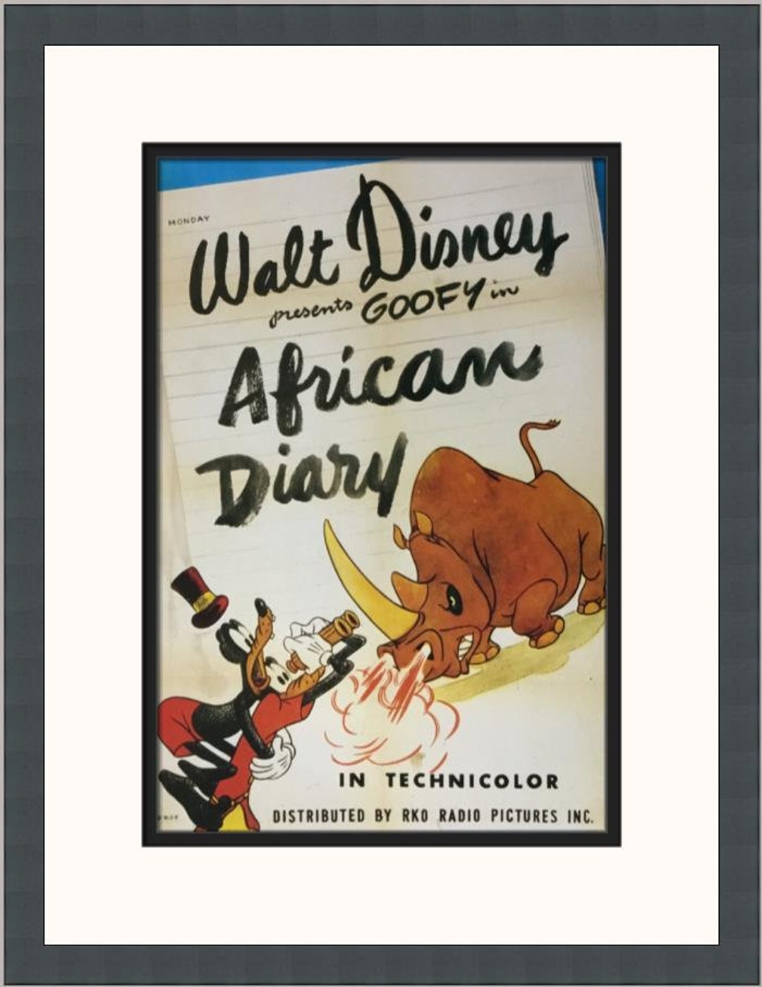 Walt Disney African Diary Custom Framed Poster Print - Etsy
