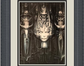 HR Giger H. R. Giger Satan I Custom Framed Print - Etsy