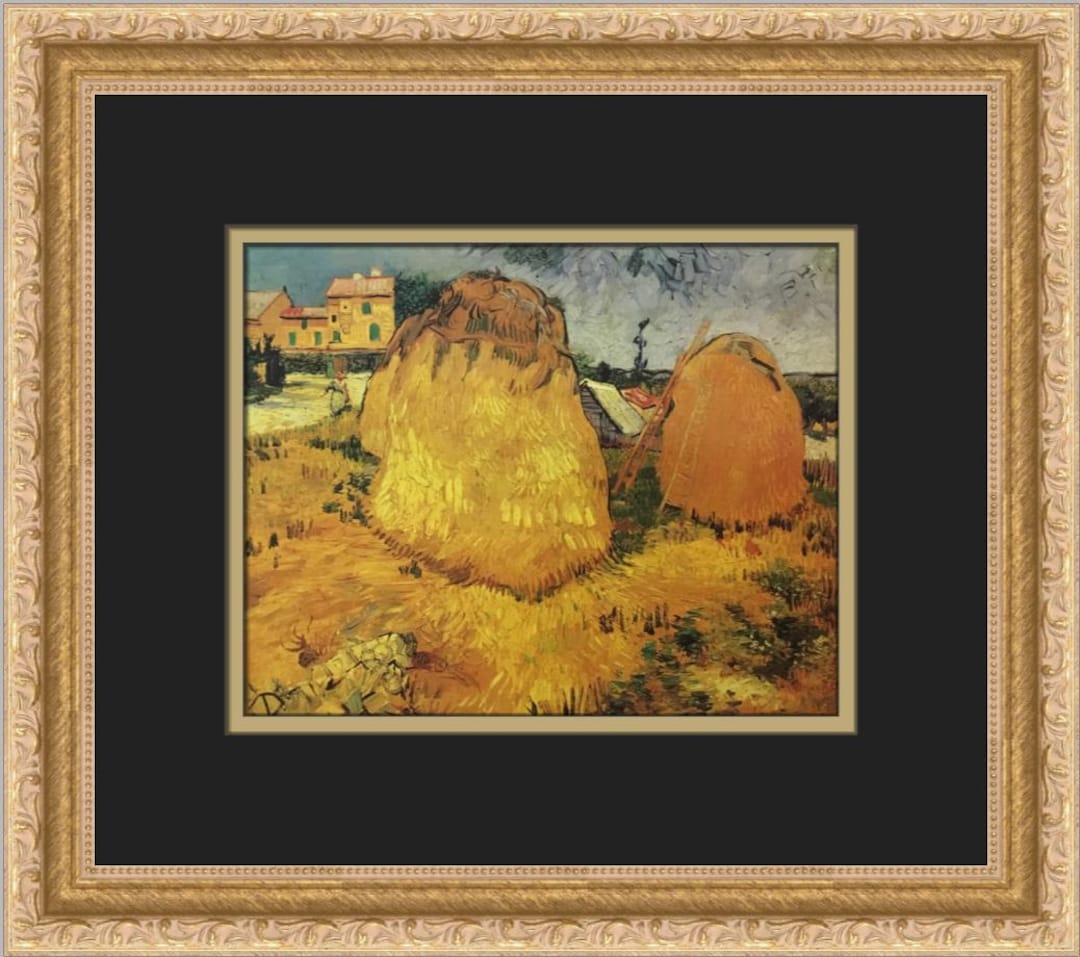 Vincent Van Gogh Haystacks in Provence Custom Framed Print - Etsy