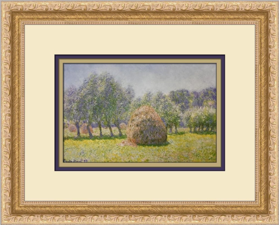 Claude Monet Haystack in Field Custom Framed Print - Etsy