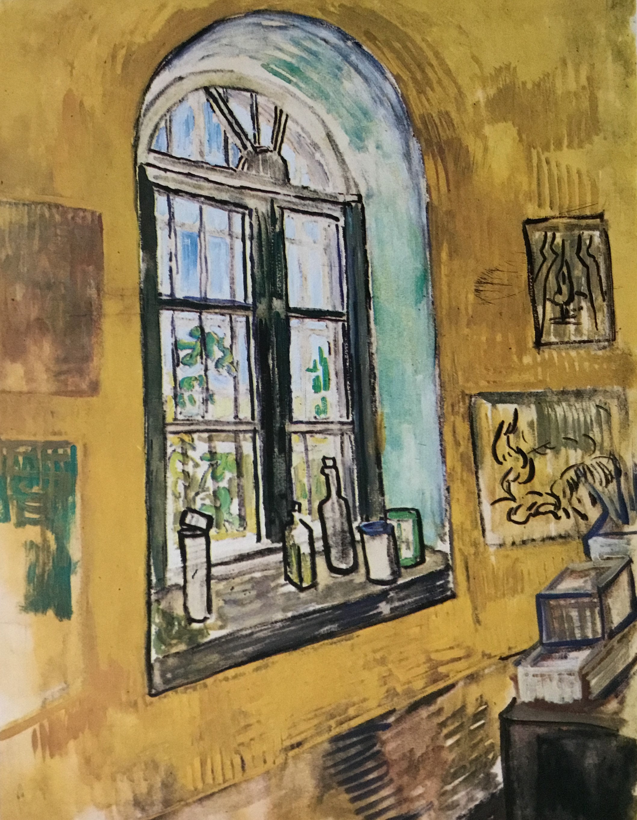 Vincent Van Gogh Window of Vincent's Studio at the Asylum Custom Framed ...