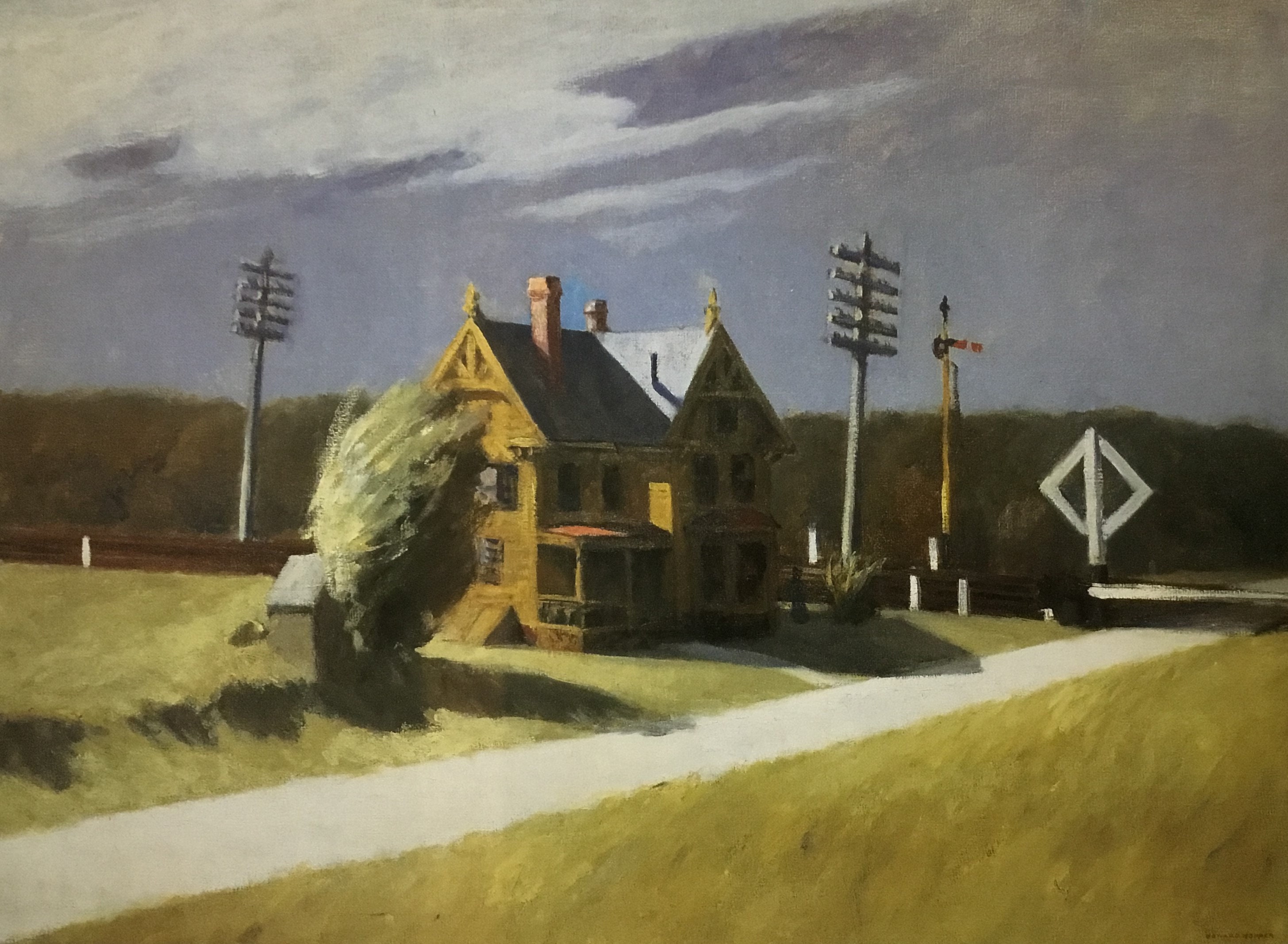 Edward Hopper Railroad Crossing Custom Framed Print - Etsy