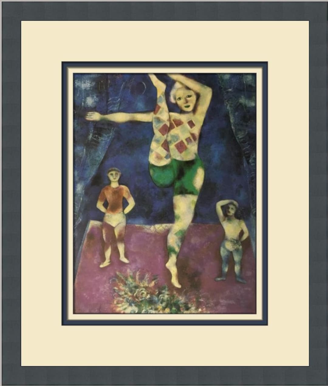 Marc Chagall the Three Acrobats Custom Framed Print - Etsy
