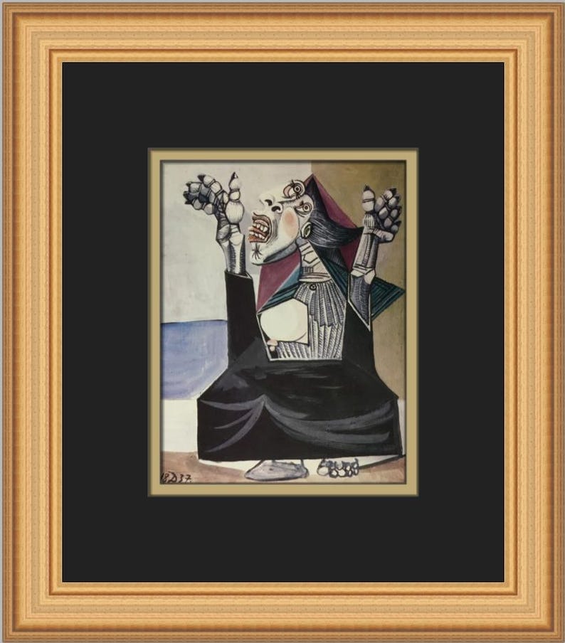 Pablo Picasso Woman Crying Custom Framed Print - Etsy Canada