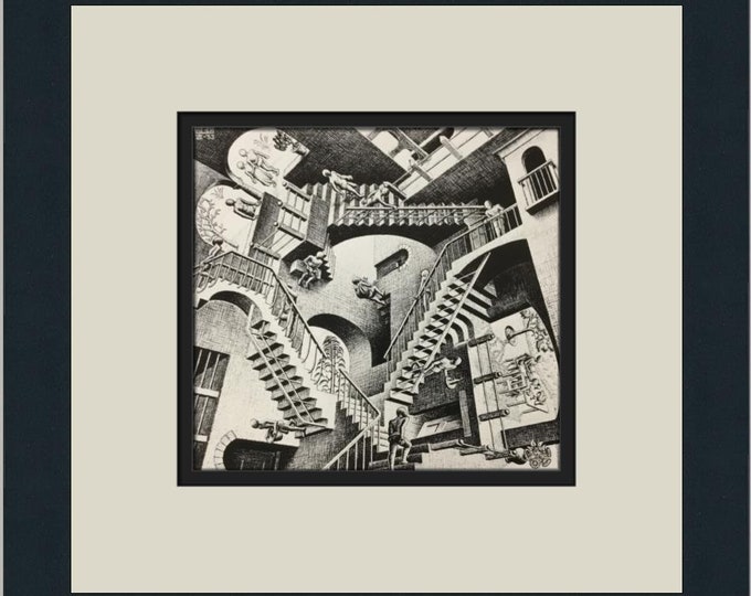 M.C. Escher MC Escher Relativity Custom Framed Print - Etsy
