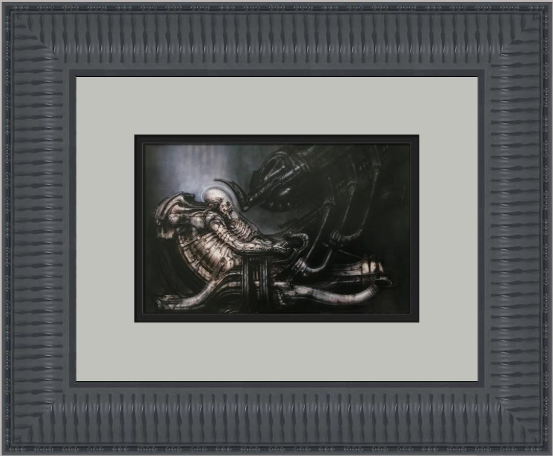 HR Giger H.R. Giger Pilot in Cockpit of the Alien Wreck Custom Framed ...