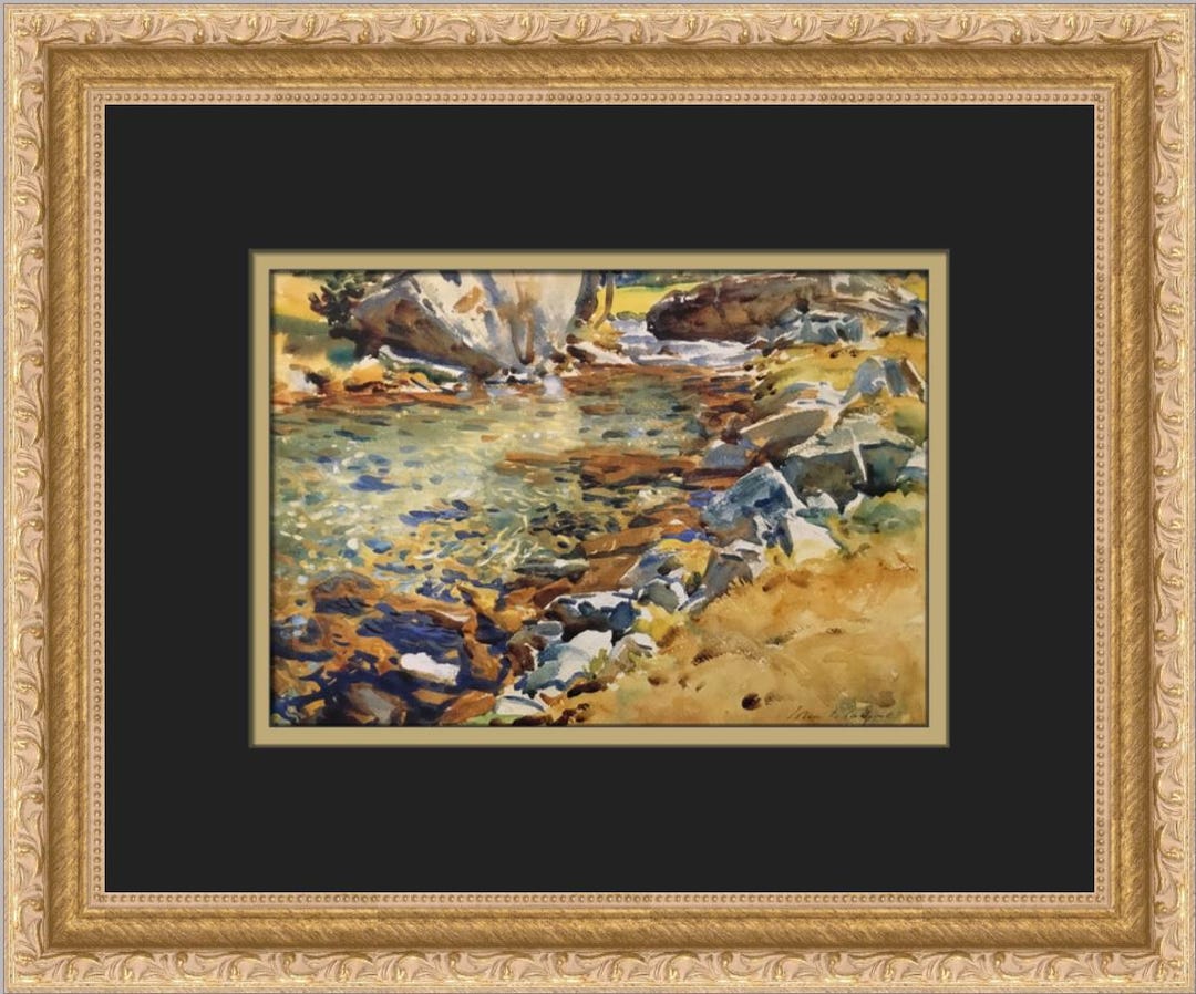 John Singer Sargent Brook Among Rocks Custom Framed Print - Etsy