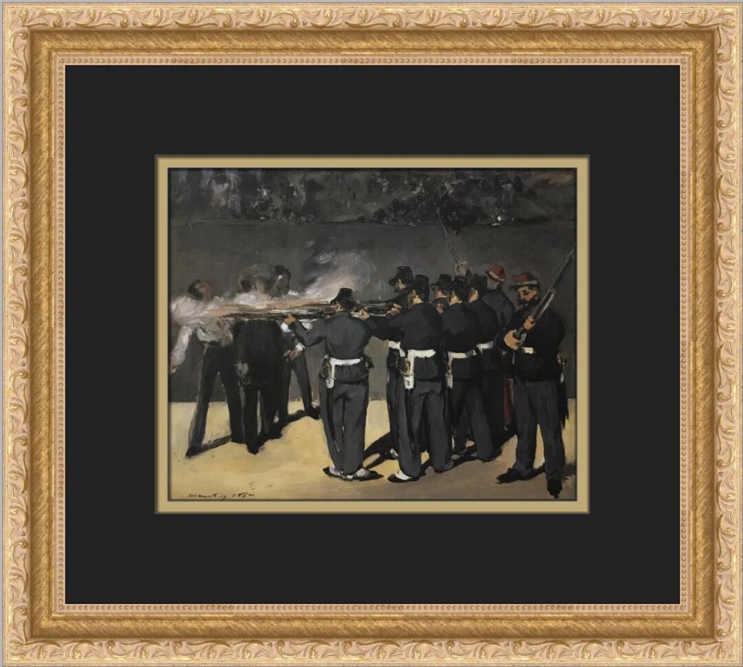Edouard Manet the Execution of Maximillian Custom Framed Print - Etsy