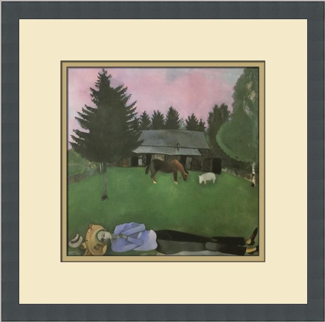 Marc Chagall Poet Reclining Custom Framed Print - Etsy