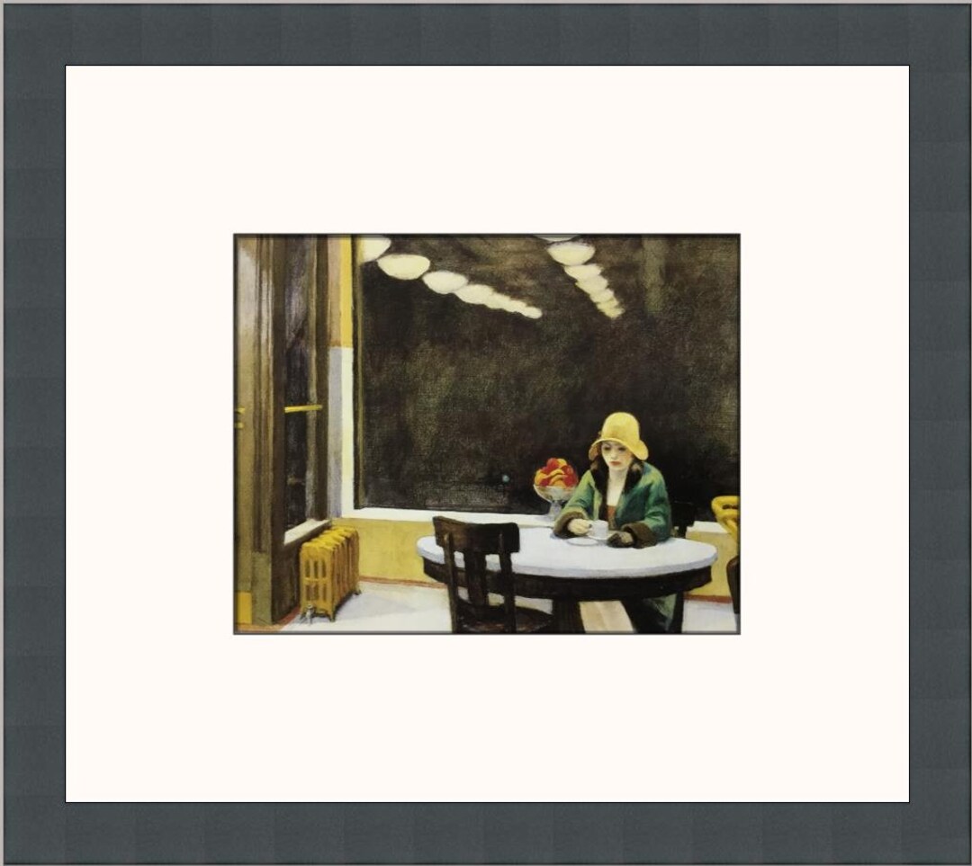 Edward Hopper Automat Custom Framed Mini Print - Etsy