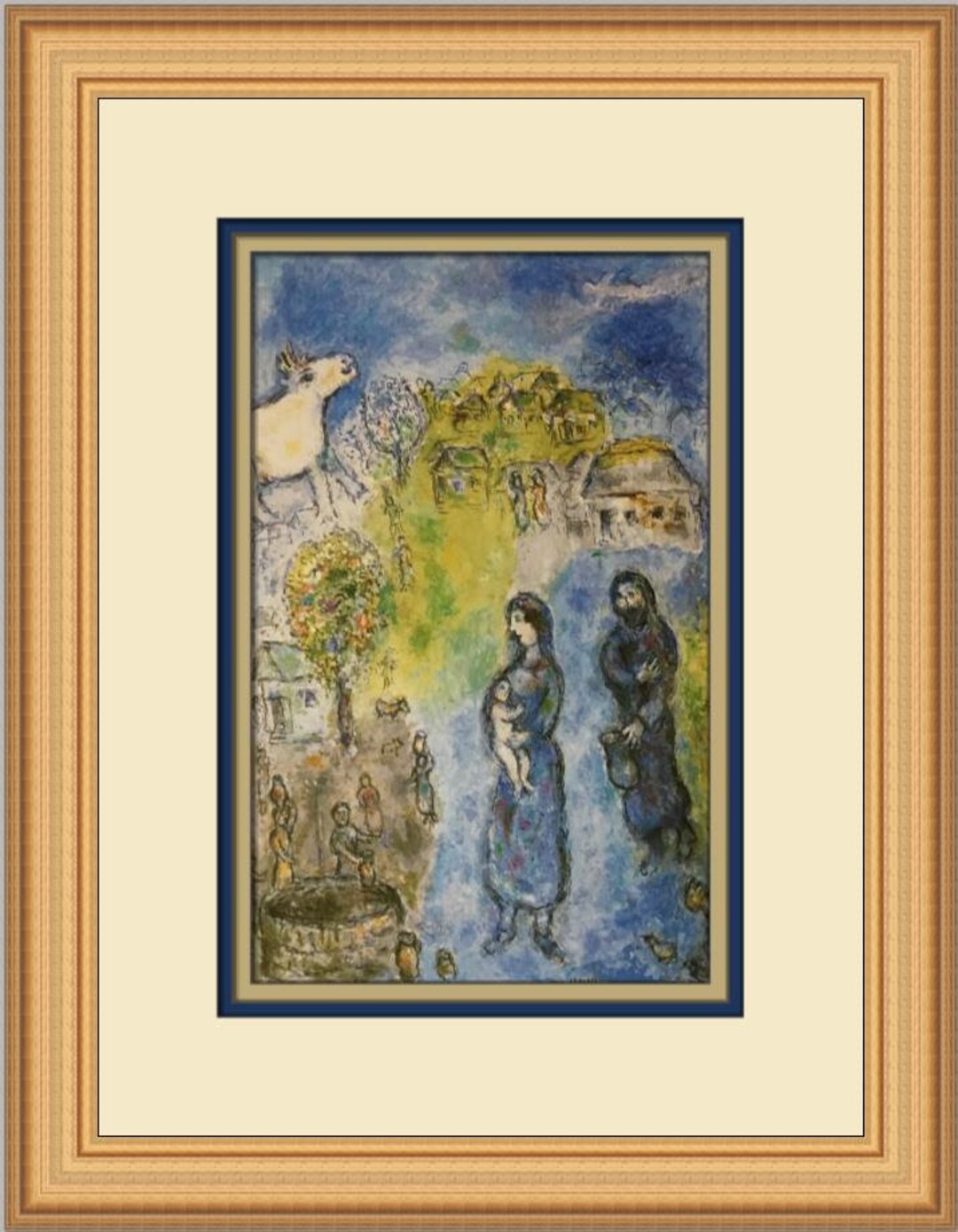 Marc Chagall Peasants by the Well Custom Framed Print - Etsy