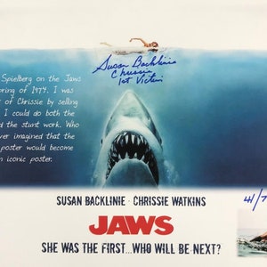 JAWS Susan Backlinie L/ED Autographed Photo Custom Framed III - Etsy