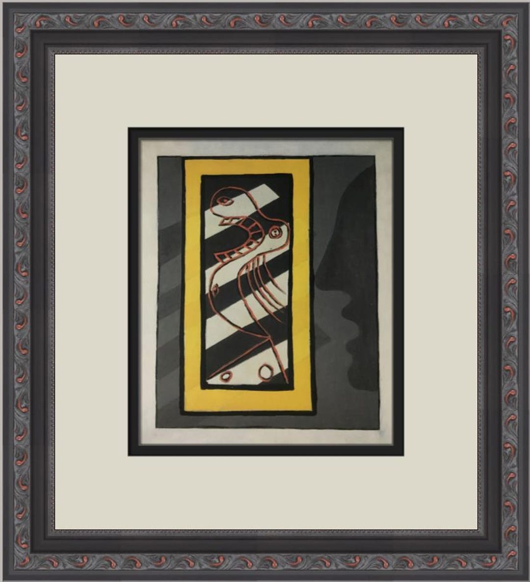 Pablo Picasso Figure and Profile Custom Framed Print - Etsy