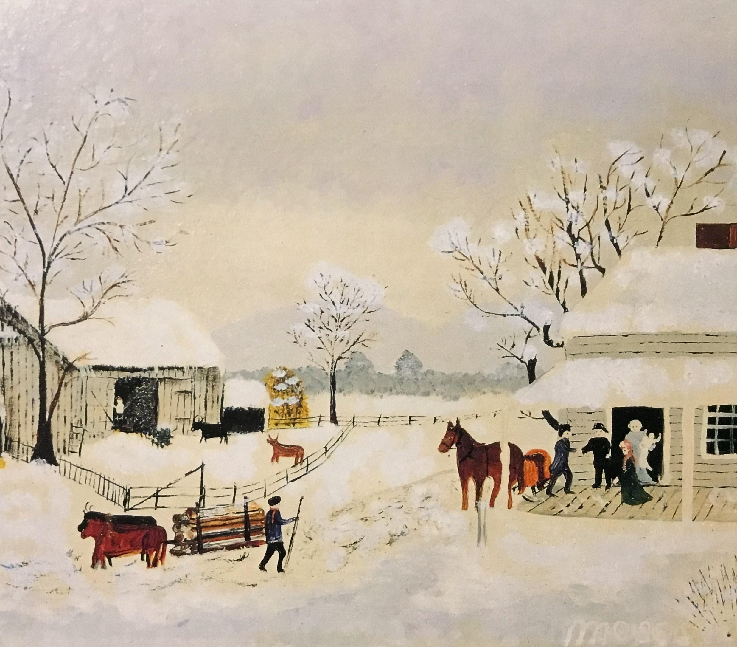 Grandma Moses Home for Thanksgiving Custom Framed Print - Etsy