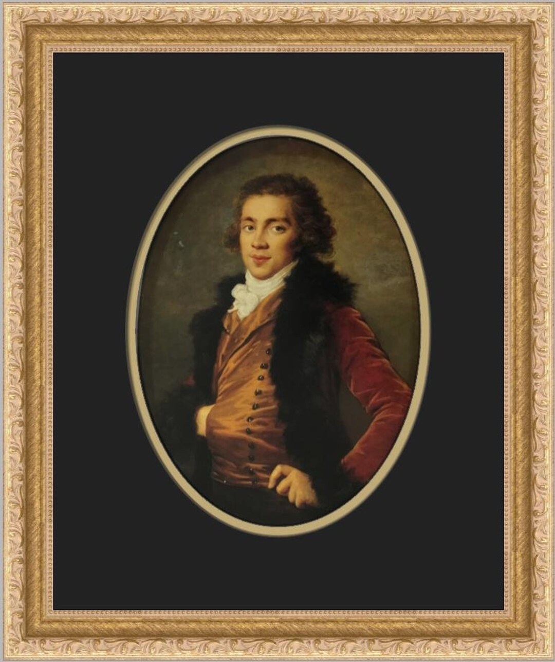 Louise Elisabeth Vigee Le Brun Baron G.A. Stroganov Custom Framed Print ...