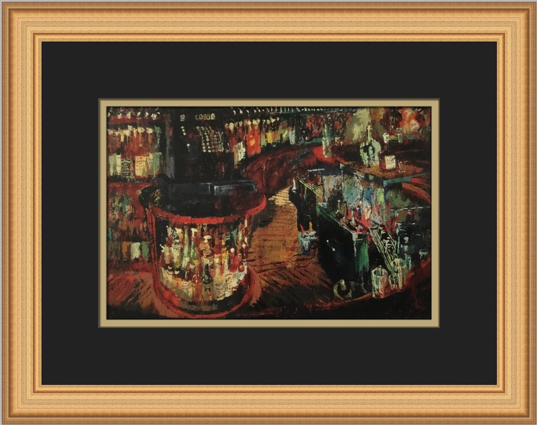 Leroy Neiman Ricardo's Bar Rush Street Chicago Custom Framed Print - Etsy