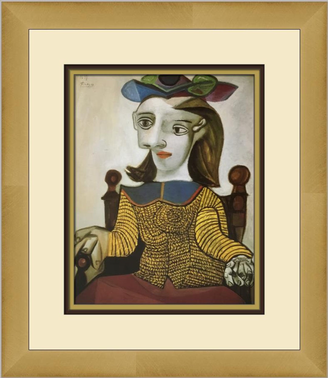 Pablo Picasso the Yellow Sweater Custom Framed Print - Etsy
