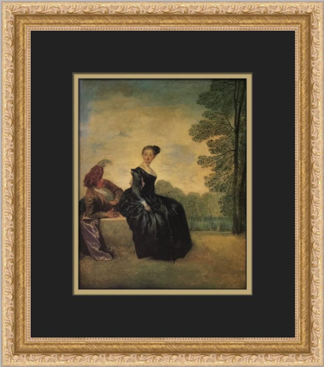 Jean-antoine Watteau A Capricious Woman Custom Framed Print - Etsy