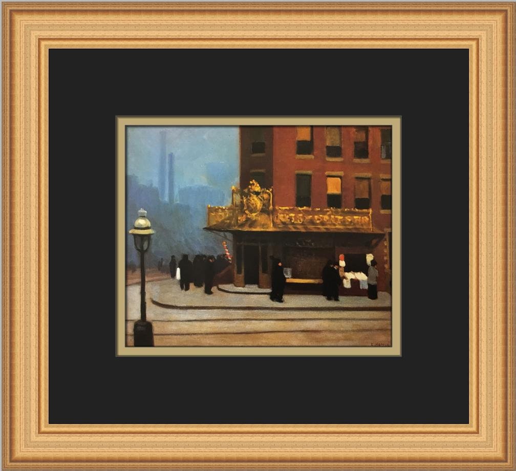 Edward Hopper A New York Corner Saloon Custom Framed Print - Etsy