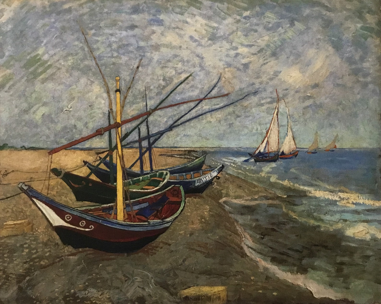 Vincent Van Gogh Fishing Boats on the Beach at Saintes-maries Custom ...