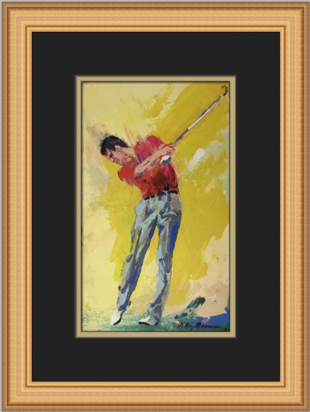 Leroy Neiman Jose Maria Olazabal Custom Framed Print - Etsy