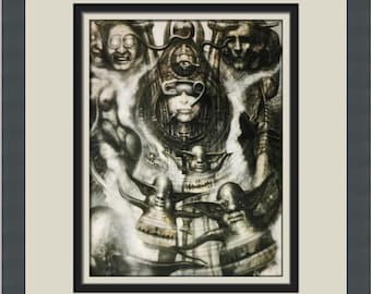 HR Giger H. R. Giger Satan I Custom Framed Print - Etsy