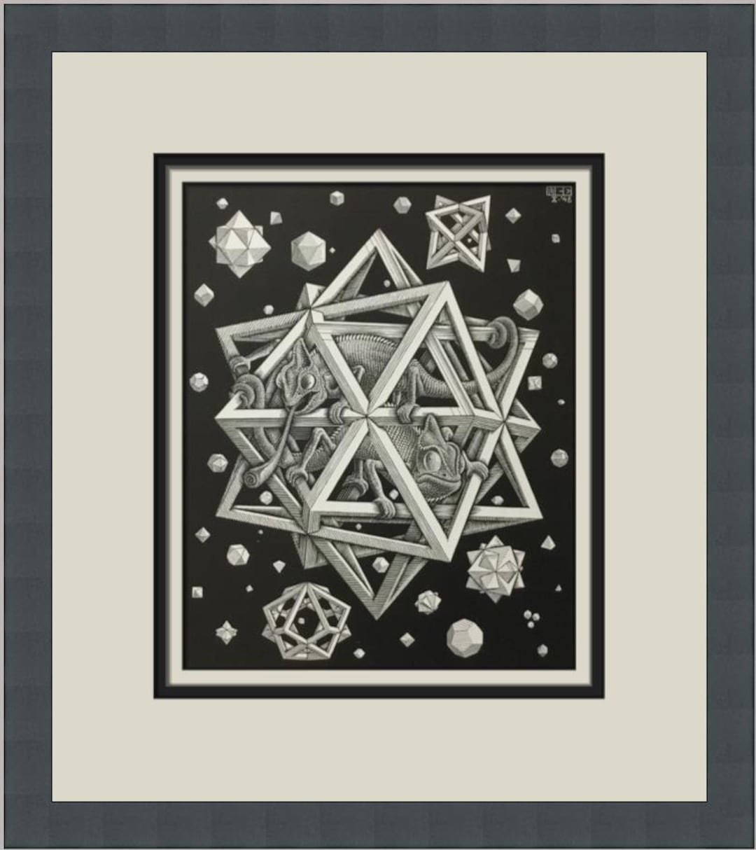 M.C. Escher MC Escher Stars Custom Framed Print - Etsy
