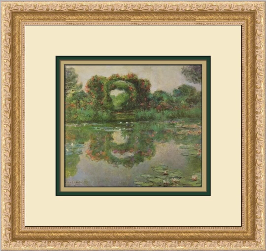 Claude Monet the Flowering Arches Custom Framed Print - Etsy