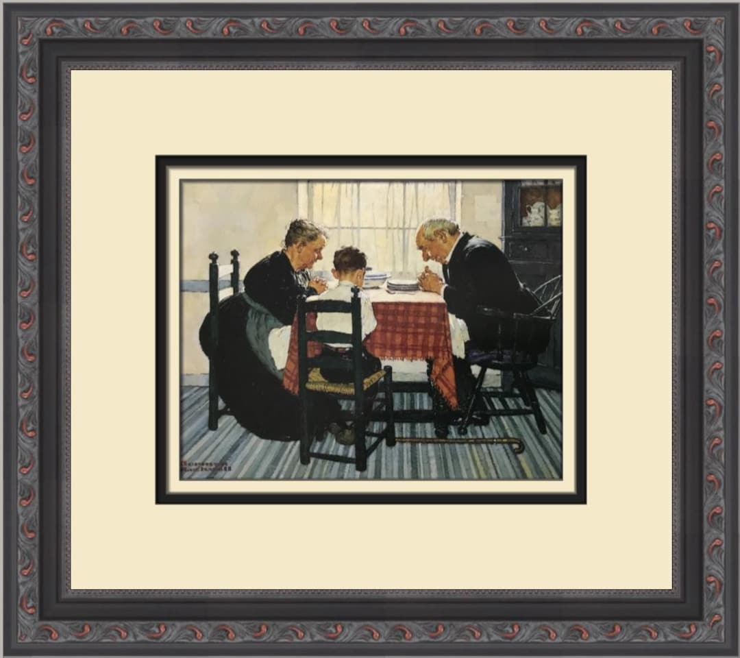 Norman Rockwell Family Grace Custom Framed Print - Etsy