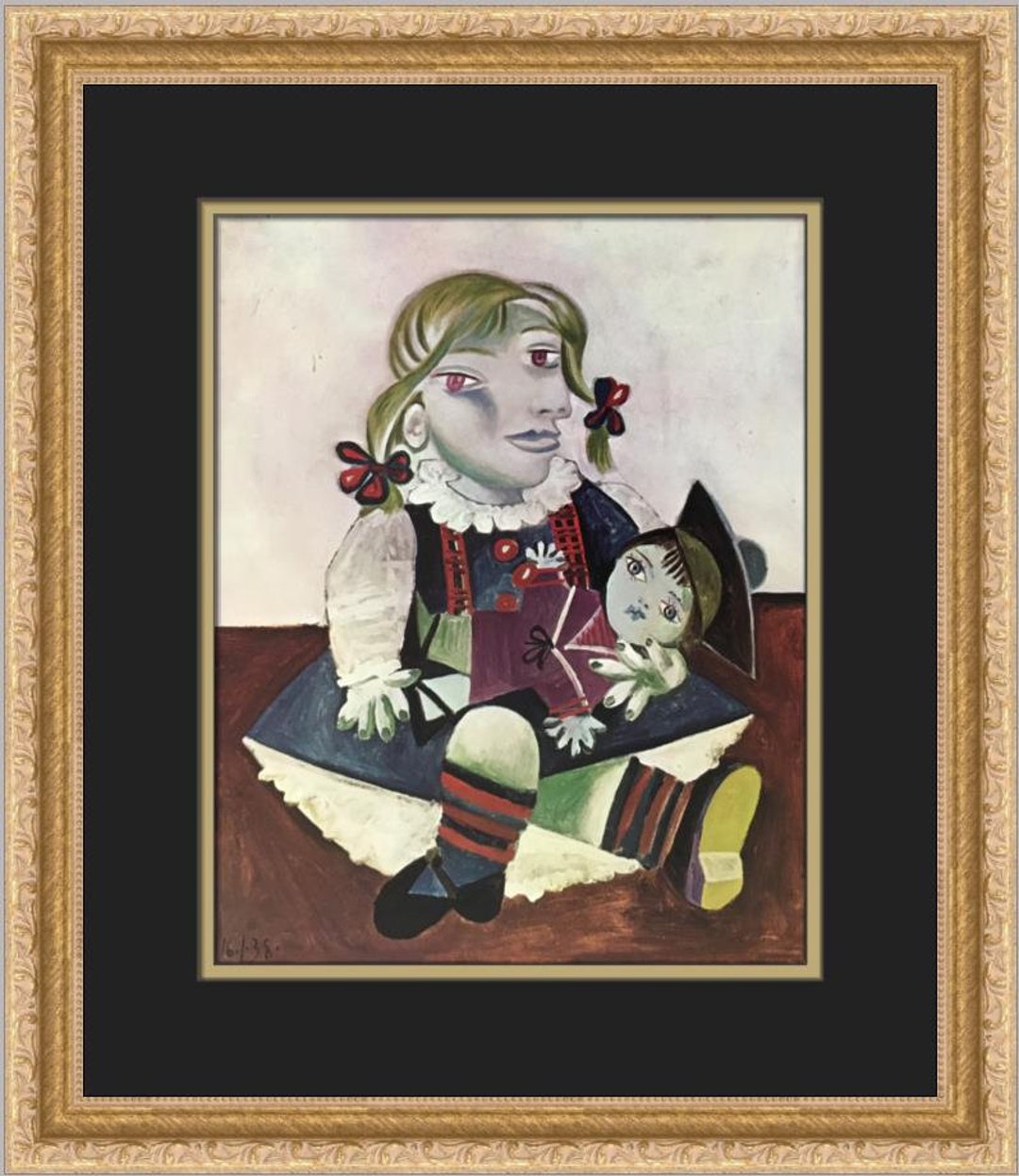 Pablo Picasso Maya With Her Doll Custom Framed Print - Etsy