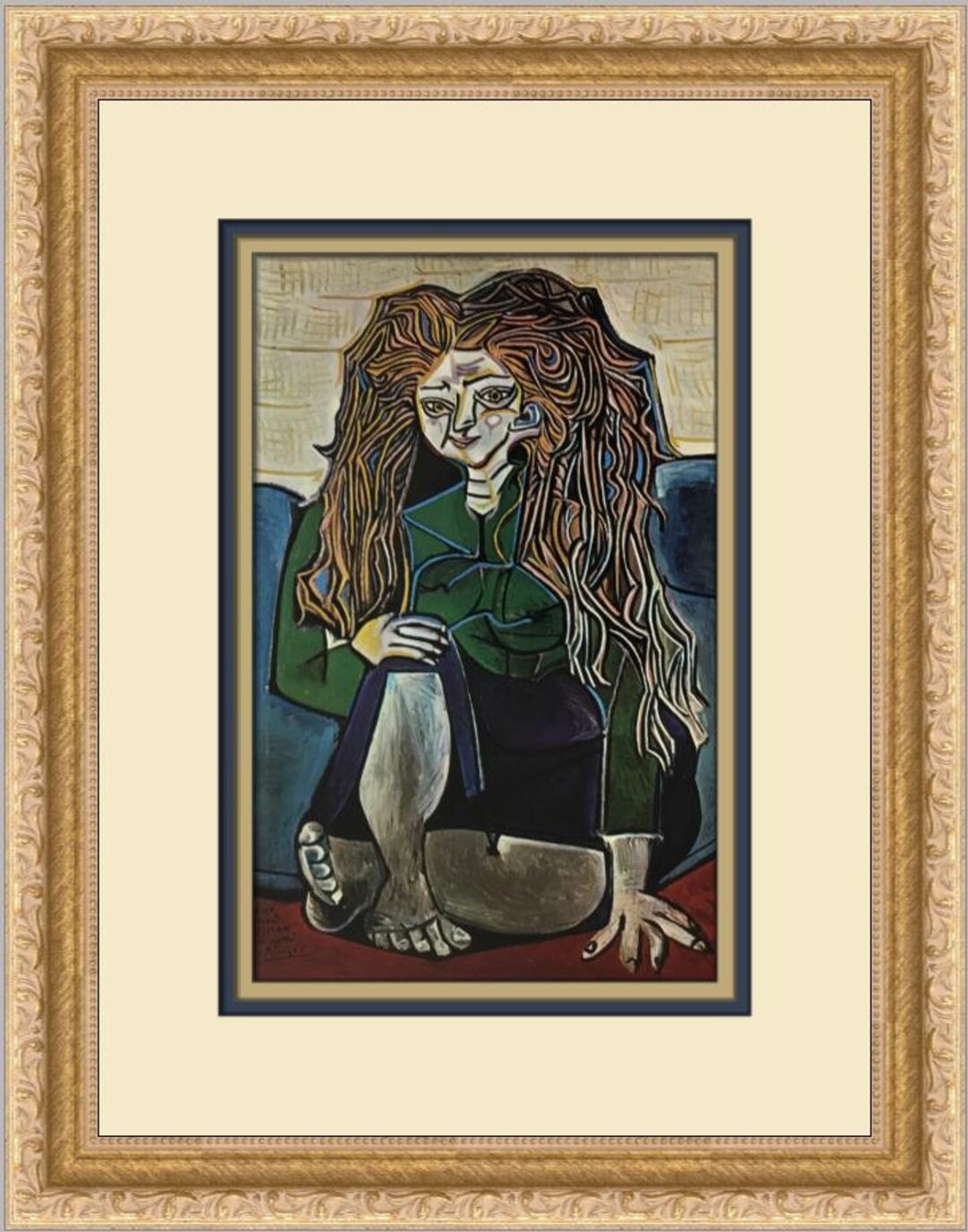 Pablo Picasso Portrait of Helene Parmelin Custom Framed Print - Etsy