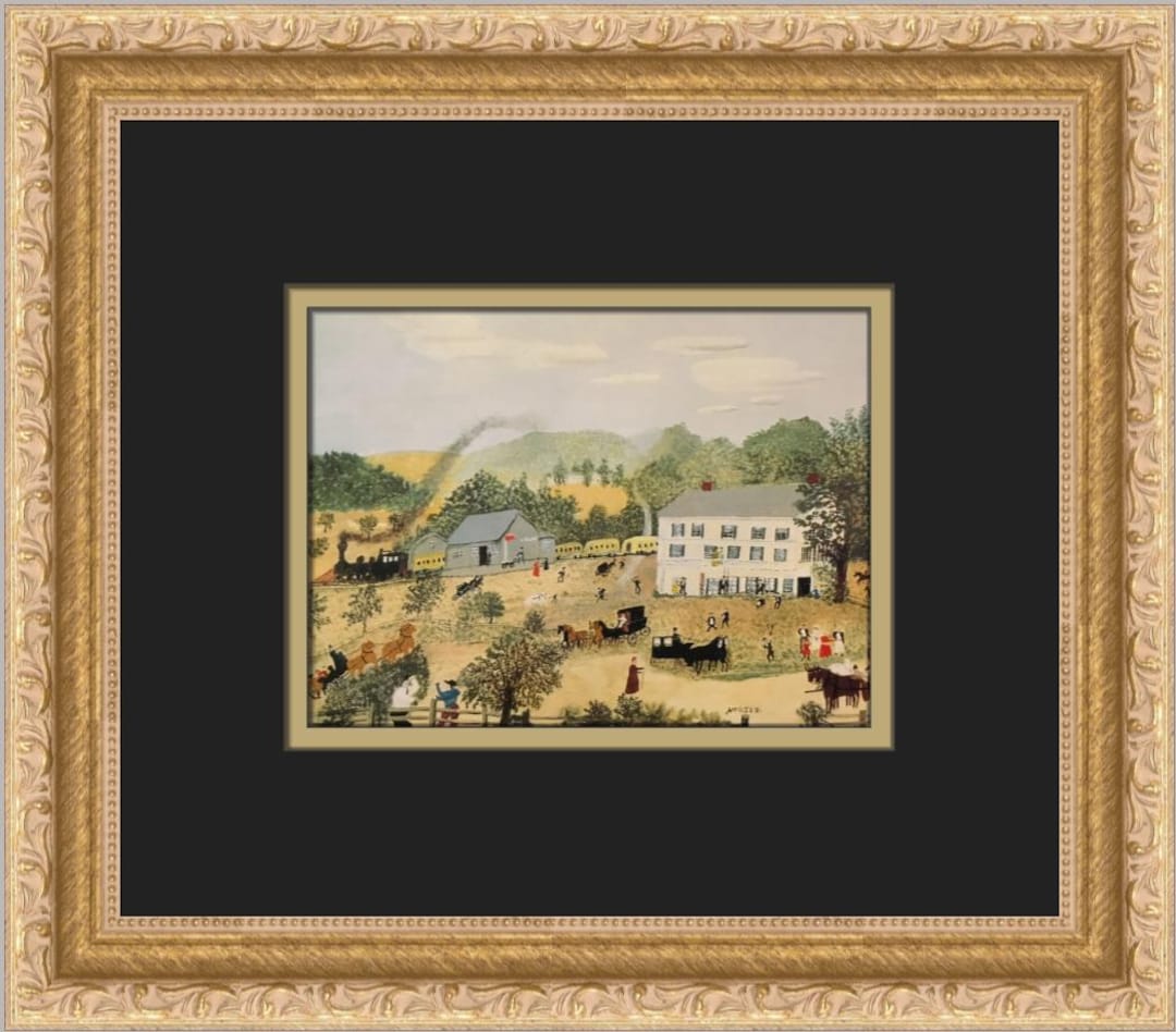 Grandma Moses Eagle Bridge Custom Framed Print - Etsy