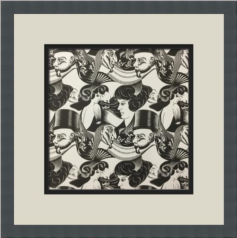 M.C. Escher MC Escher Eight Heads Custom Framed Print - Etsy