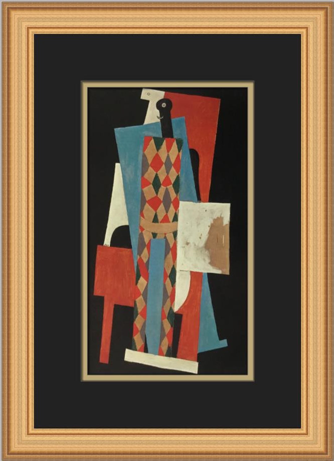Pablo Picasso Harlequin Custom Framed Print - Etsy