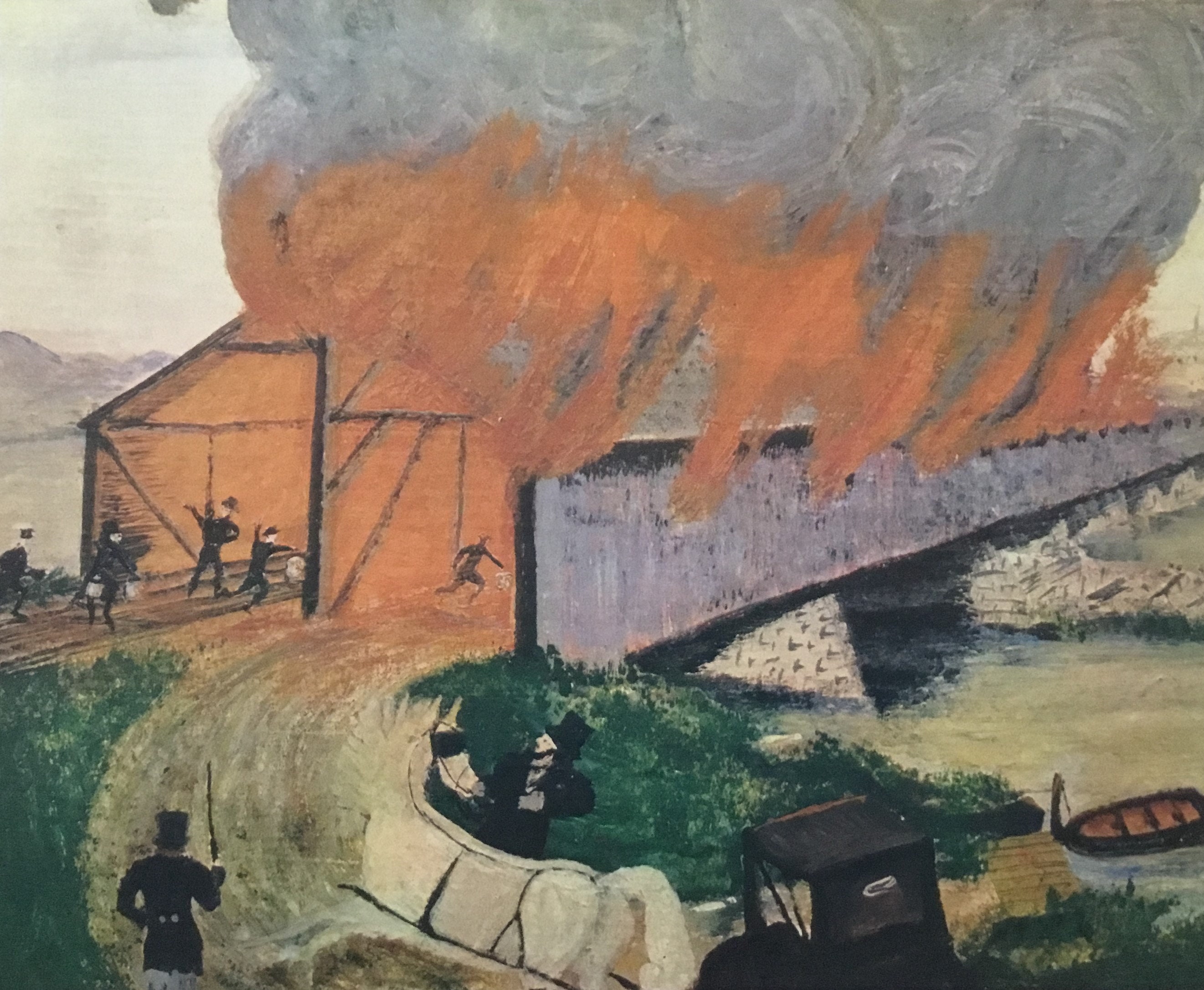 Grandma Moses the Burning of Troy Custom Framed Print - Etsy