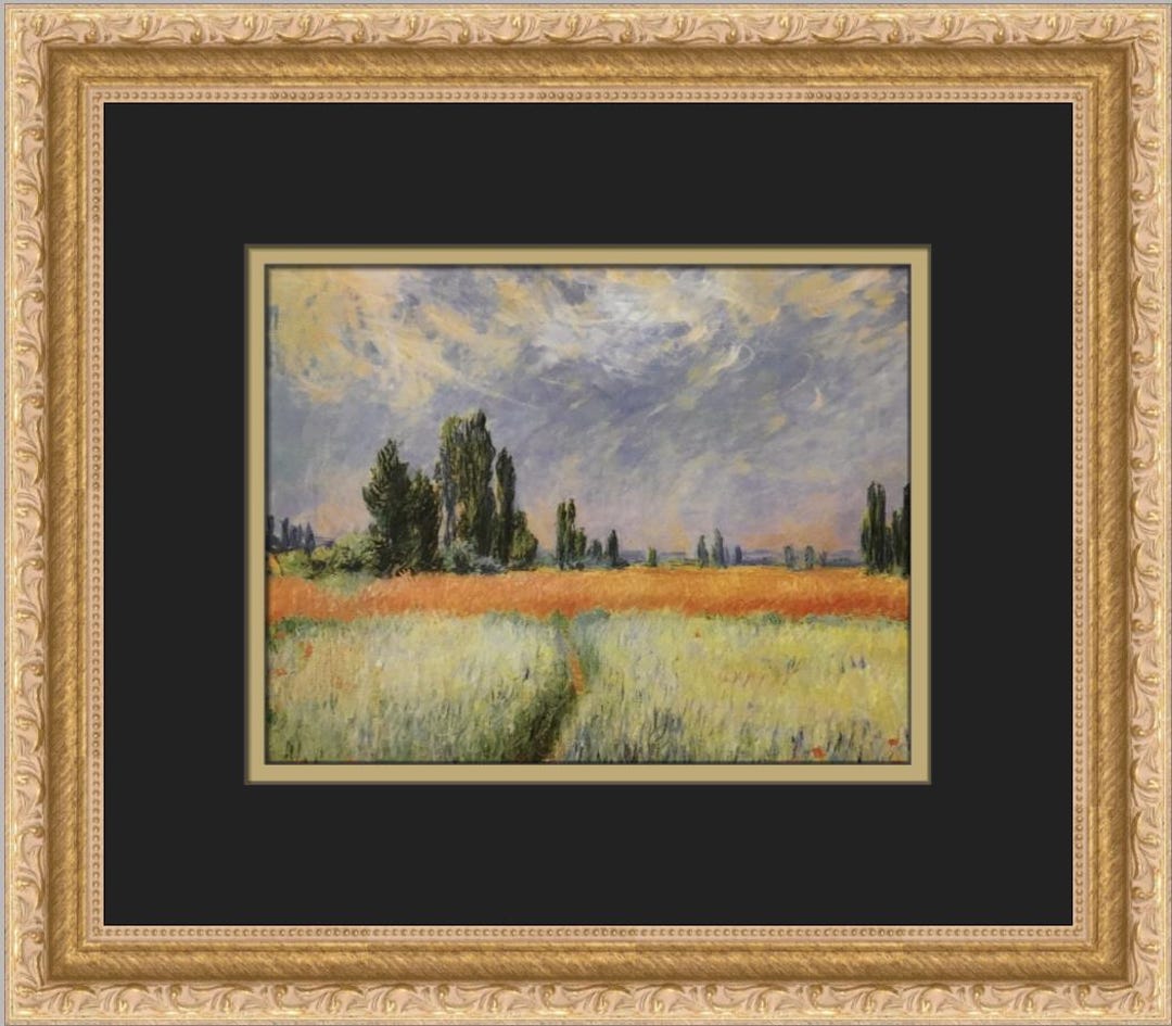Claude Monet the Wheatfield Custom Framed Print - Etsy