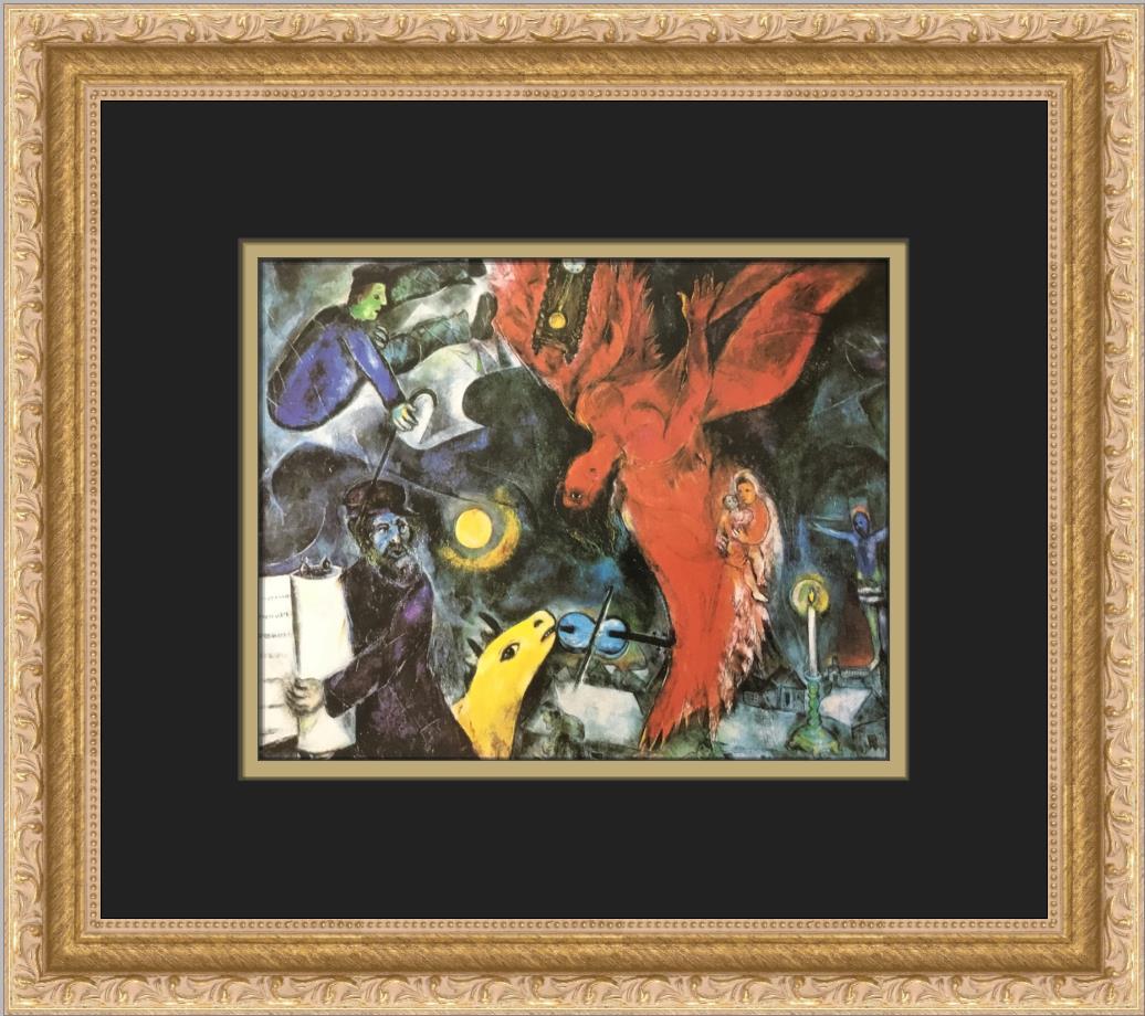 Marc Chagall the Falling Angel Custom Framed Print - Etsy