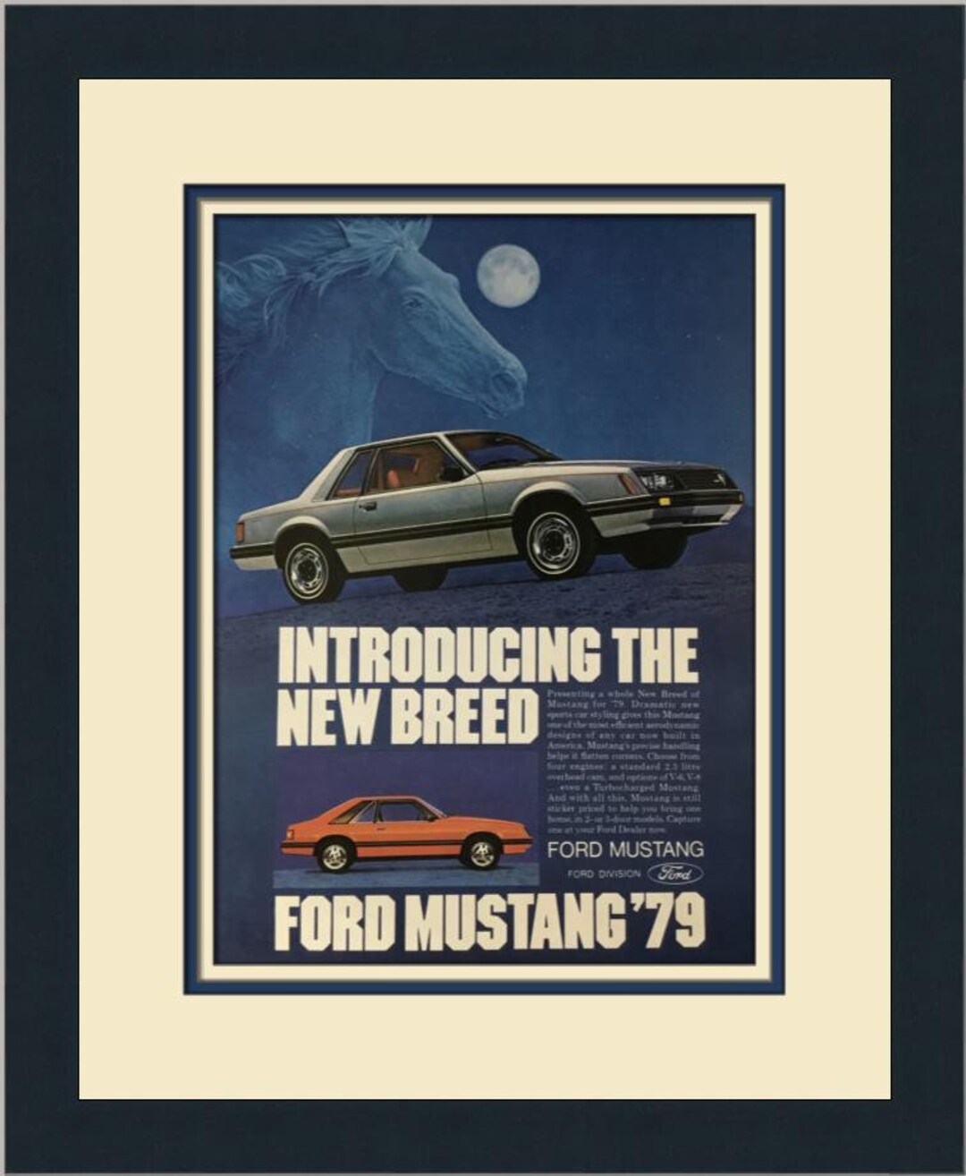 1979 Ford Mustang Original Magazine Advertising Custom Framed Print - Etsy