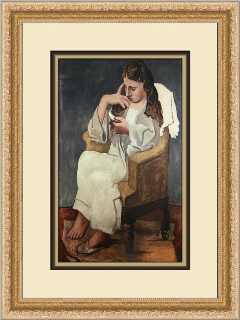 Pablo Picasso A Woman Reading Custom Framed Print - Etsy