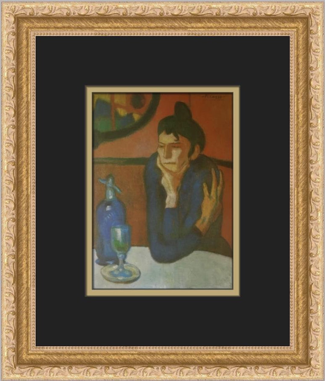 Pablo Picasso the Absinthe Drinker Custom Framed Print - Etsy