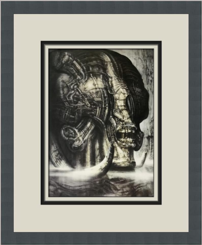 HR Giger H. R. Giger Necronom Iiia Custom Framed Print - Etsy