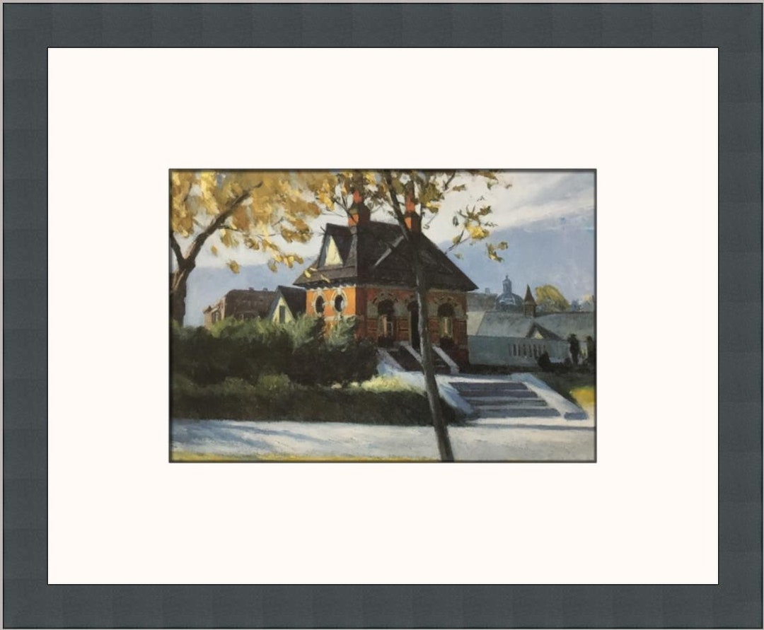 Edward Hopper Small Town Station Custom Framed Mini Print - Etsy