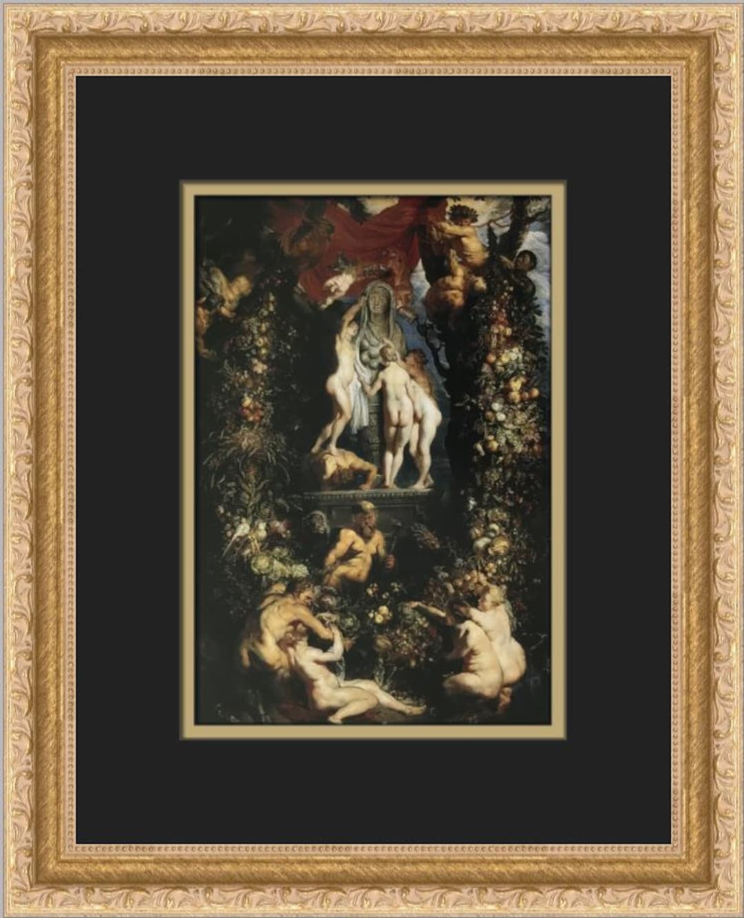 Peter Paul Rubens the Three Graces Adorning Nature Custom Framed Print ...