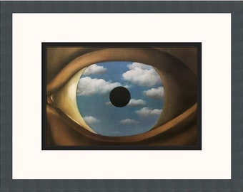 The False Mirror by Rene Magritte Fine Art Poster Print Artwork Framed ...
