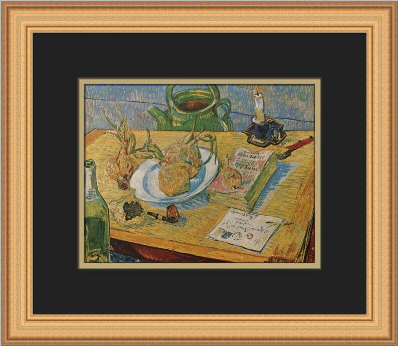Vincent Van Gogh Still Life With Drawing Board and Onions Custom Framed ...